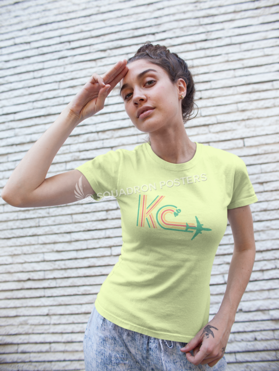 KC-46 Skywriting Retro T-Shirt - Squadron Posters