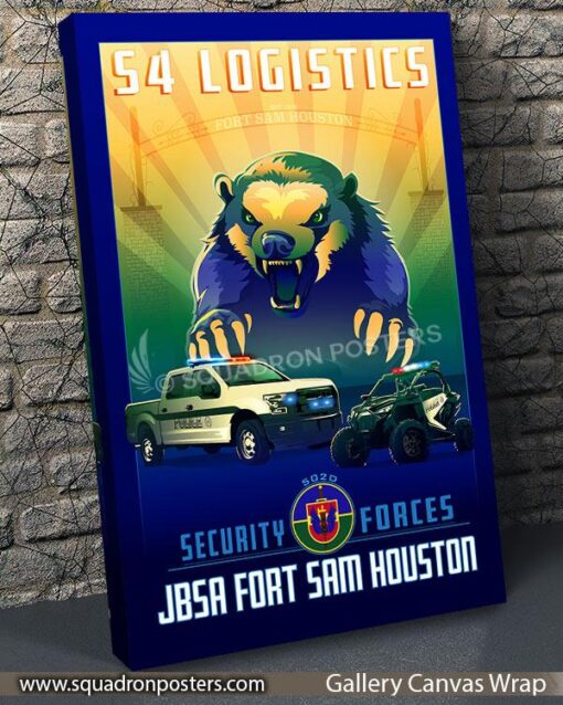 JBSA Fort Sam Houston 502d SFS S4 LOGISTICS Art - Squadron Posters