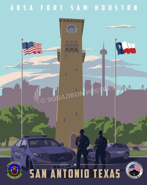 502d SFS Clock Tower Art - Squadron Posters