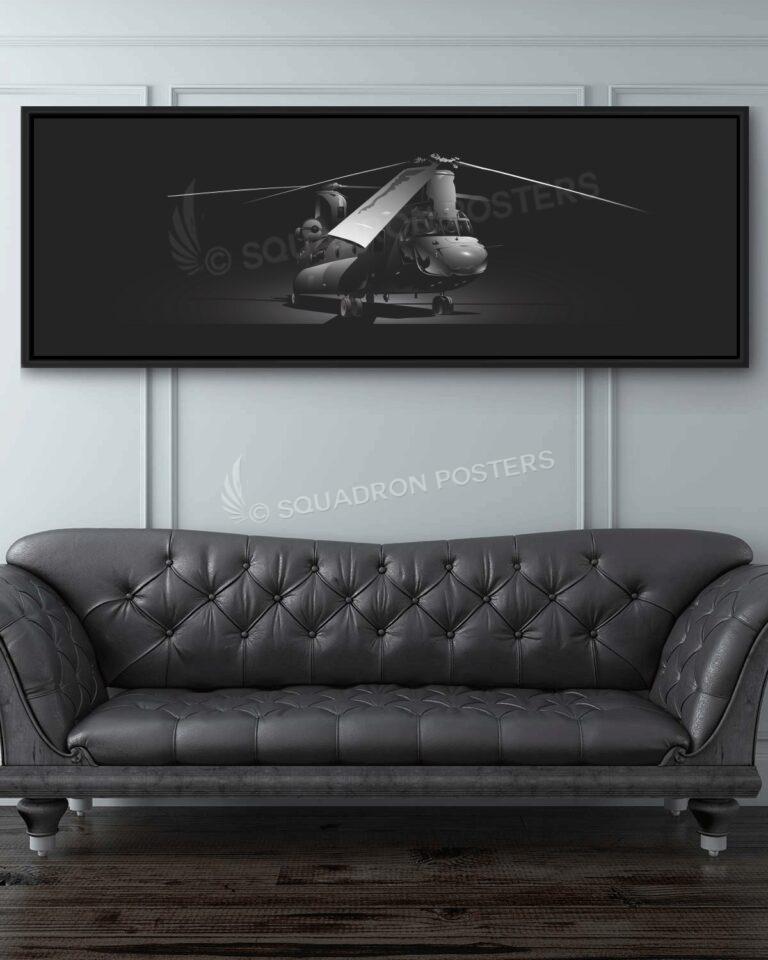 CH-47 Chinook Jet Black Lithograph - Squadron Posters