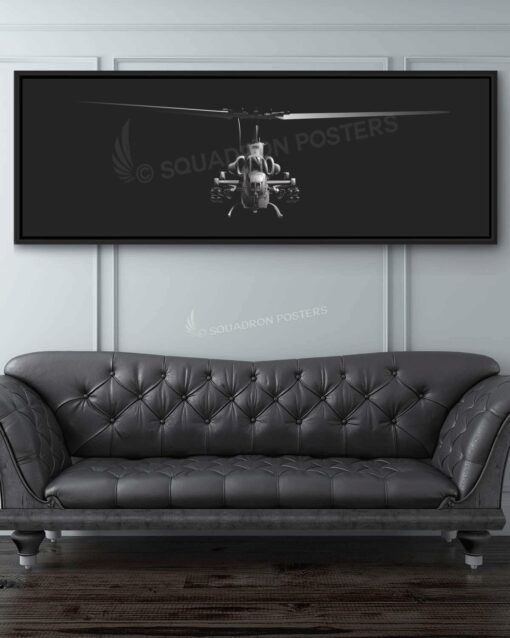 AH-1 Rotor Profile Jet Black Lithograph - Squadron Posters