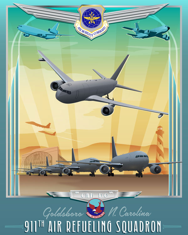 JB McGuire-Dix-Lakehurst 911th ARS Art - Squadron Posters