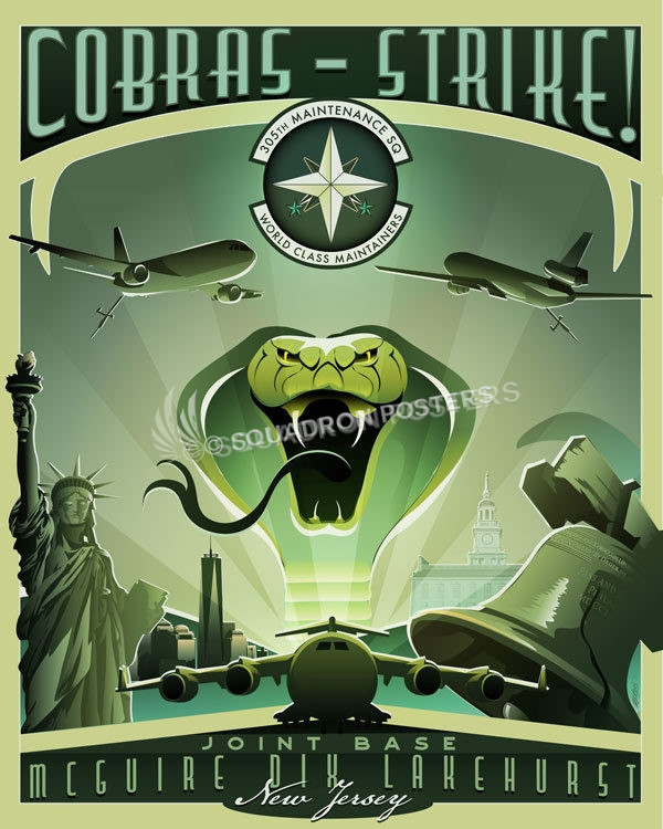 Cobra Strike 305th Maintenance Squadron - Squadron Posters