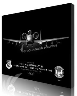 A-10, 355th OSS Jet Black Lithograph - Squadron Posters