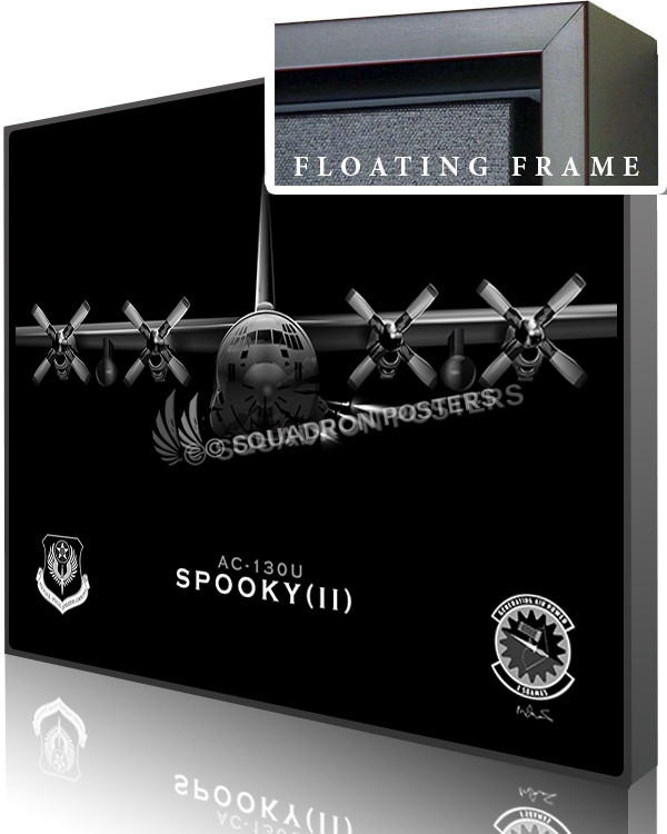 AC-130U, 1 SOAMXS Jet Black Lithograph - Squadron Posters