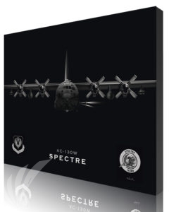 27 SOAMXS AC-130W Jet Black Lithograph - Squadron Posters