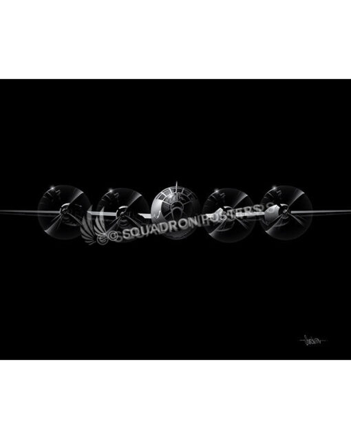 B-29 Superfortress Jet Black Lithograph - Squadron Posters