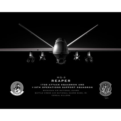 Battle Creek ANGB MQ-9 172d and ATKS 110 OSS Jet Black Super Wide ...
