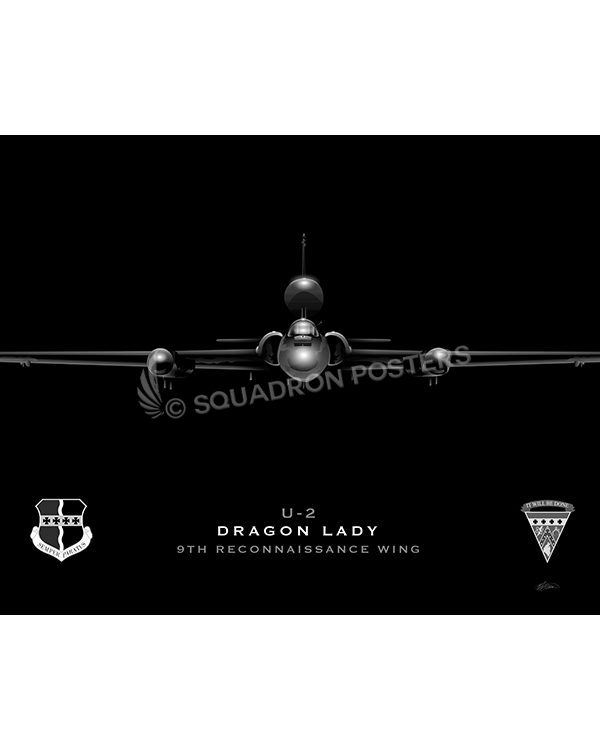 9th Recon Wing U-2 Jet Black Lithograph [No Text Version] - Squadron ...