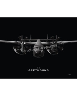 C-2 Greyhound Jet Black Lithograph - Squadron Posters