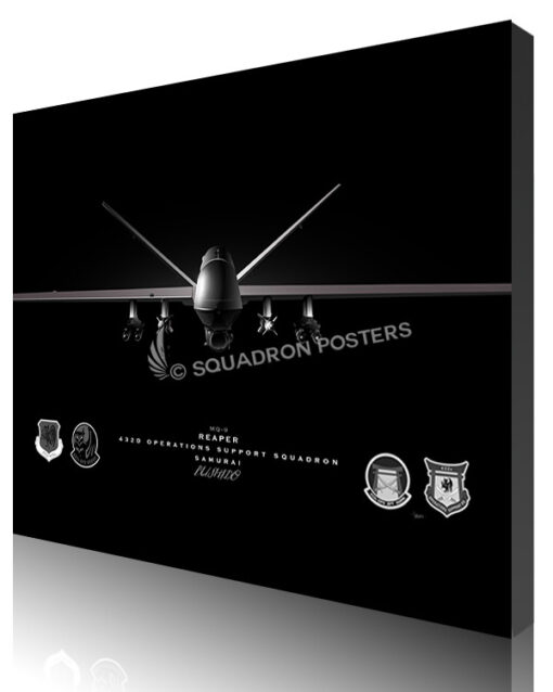 Jet Black Creech AFB MQ-9 432 OSS Lithograph - Squadron Posters