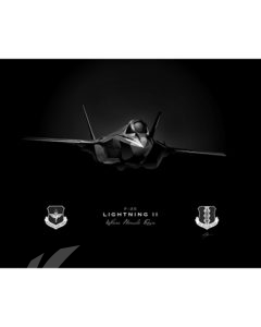 Eglin AFB 33d MXG Jet Black Lithograph - Squadron Posters