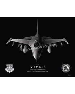 Jet Black F-16 149th FW Lithograph - Squadron Posters