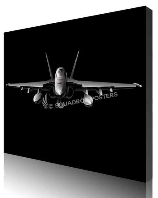 Jet Black F/A-18 C Lithograph - Squadron Posters