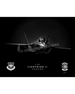 F-35 33d OSS Jet Black Lithograph - Squadron Posters
