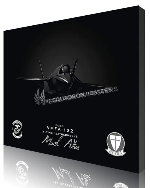 F-35B VMFA-122 Jet Black Lithograph - Squadron Posters