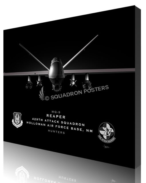 Jet Black Holloman AFB MQ-9 429th ATKS Lithograph - Squadron Posters
