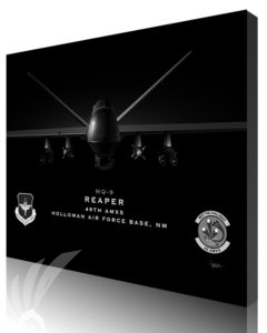 MQ-9 49th AMXS Jet Black Lithograph - Squadron Posters