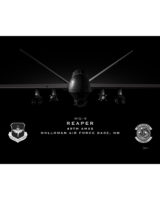 MQ-9 49th AMXS Jet Black Lithograph - Squadron Posters