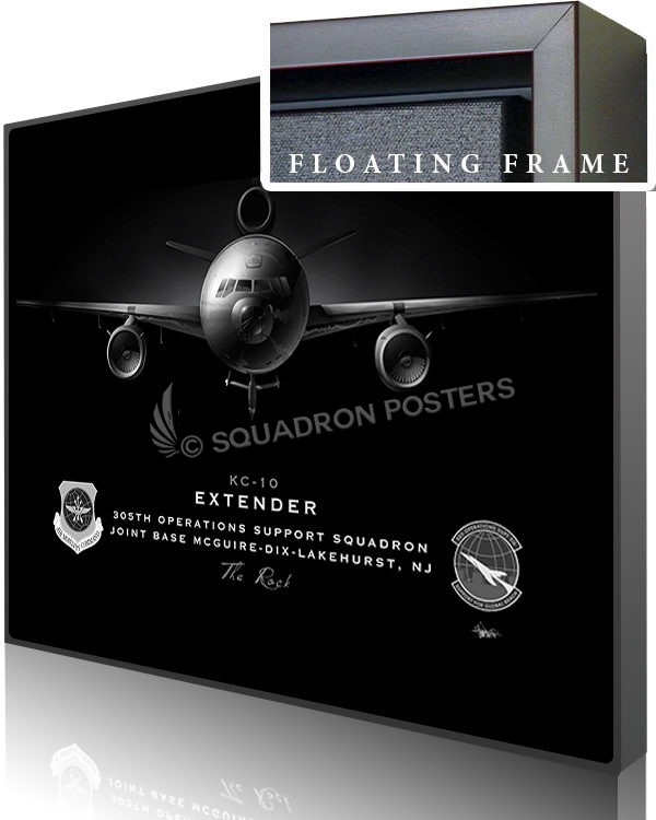 305th OSS KC-10 Jet Black Lithograph - Squadron Posters