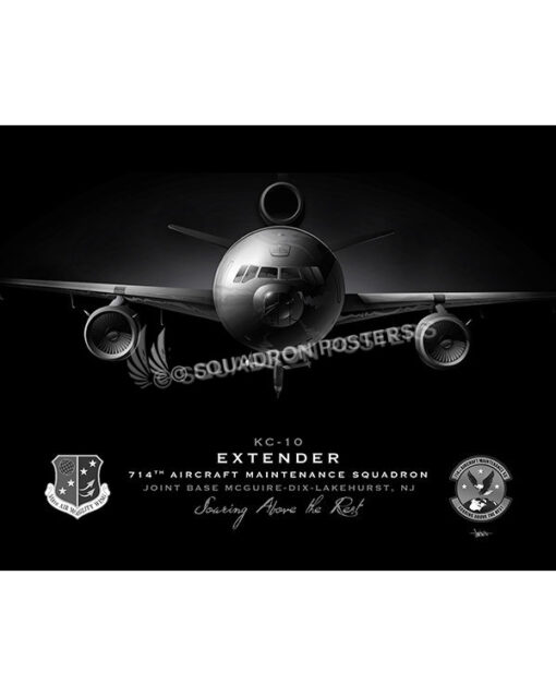 714th AMXS Jet Black Lithograph - Squadron Posters