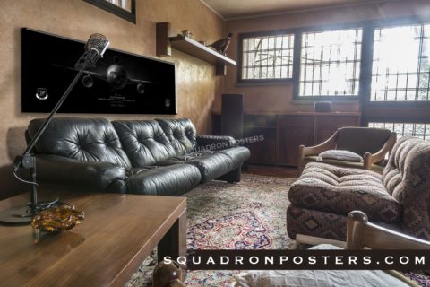 KC-10 605 AMXS Jet Black Super Wide Canvas Print - Squadron Posters