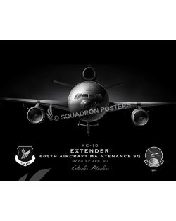 KC-10 605 AMXS Jet Black Lithograph - Squadron Posters