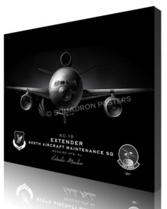 KC-10 605 AMXS Jet Black Lithograph - Squadron Posters
