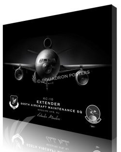 KC-10 605 AMXS Jet Black Lithograph - Squadron Posters