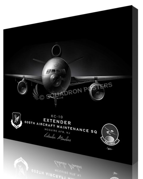 KC-10 605 AMXS Jet Black Lithograph - Squadron Posters