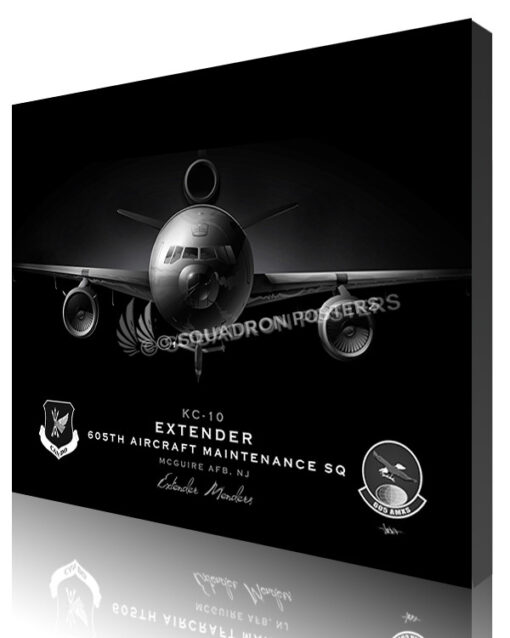 KC-10 605 AMXS Jet Black Lithograph - Squadron Posters