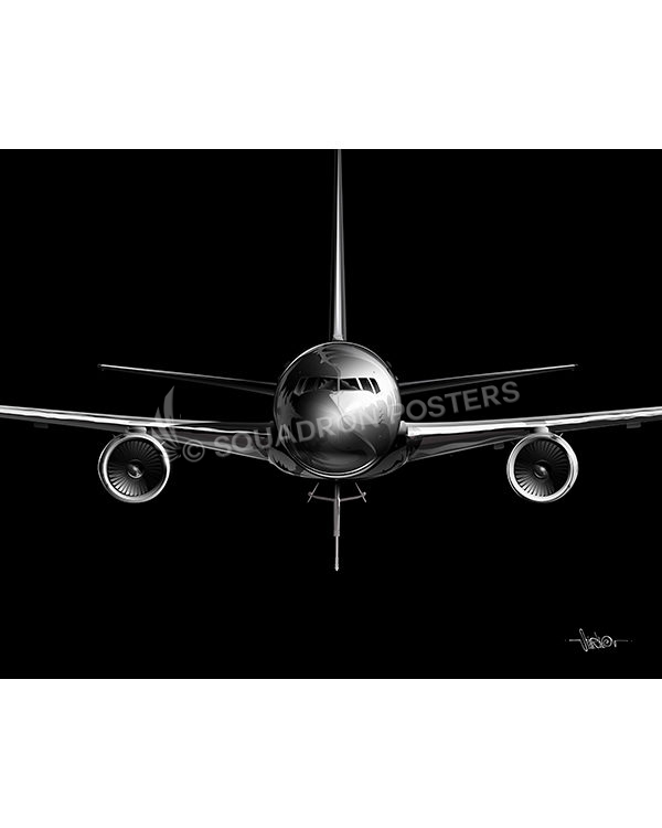 KC-46 Jet Black Lithograph - Squadron Posters