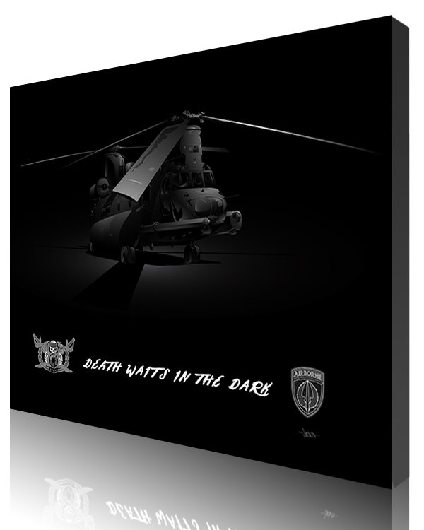 160th SOAR MH-47G Jet Black Lithograph - Squadron Posters
