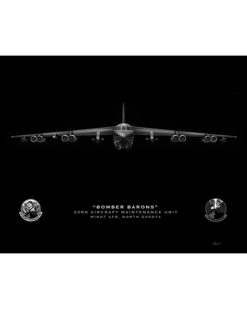 23d AMU B-52 Stratofortress Jet Black Lithograph - Squadron Posters
