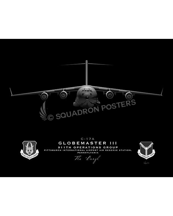 911th Operations Group Jet Black Lithograph - Squadron Posters