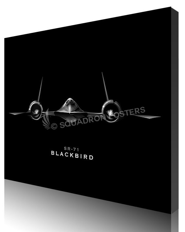 SR-71 Blackbird Jet Black Lithograph - Squadron Posters
