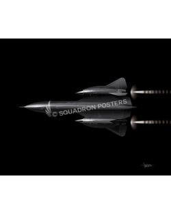Jet Black SR-71 Lithograph - Squadron Posters