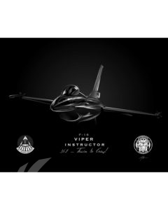 F-16 362 TRS Jet Black Lithograph - Squadron Posters