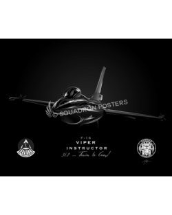 F-16 362 TRS Jet Black Lithograph - Squadron Posters
