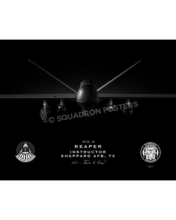 Sheppard AFB 362d TRS Jet Black Lithograph - Squadron Posters