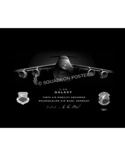 726 AMS C-5M Super Galaxy Jet Black Lithograph - Squadron Posters