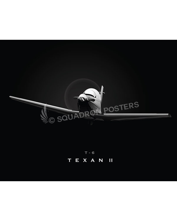 T-6 Texan II Jet Black Lithograph Generic - Squadron Posters