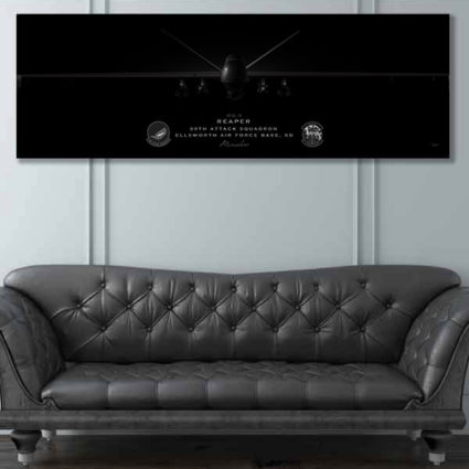 Ellsworth AFB 89th ATKS Jet Black Lithograph - Squadron Posters