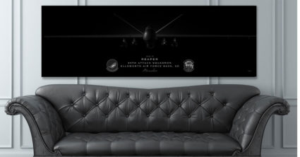 Ellsworth AFB 89th ATKS Jet Black Super Wide Canvas - Squadron Posters
