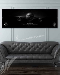 KC-10 605 AMXS Jet Black Super Wide Canvas Print - Squadron Posters
