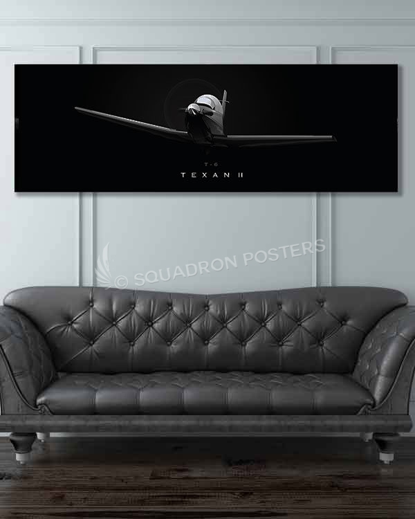 T-6 Texan II Jet Black Super Wide Generic - Squadron Posters