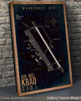 Barksdale AFB KBAD Airfield Map Art - Squadron Posters
