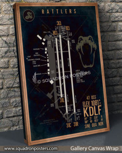 47th OSS Laughlin AFB KDLF Airfield Map Art - Squadron Posters
