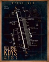 Dyess AFB KDYS Airfield Map Art - Squadron Posters