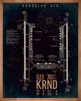 Randolph AFB KRND Airfield Map Art - Squadron Posters